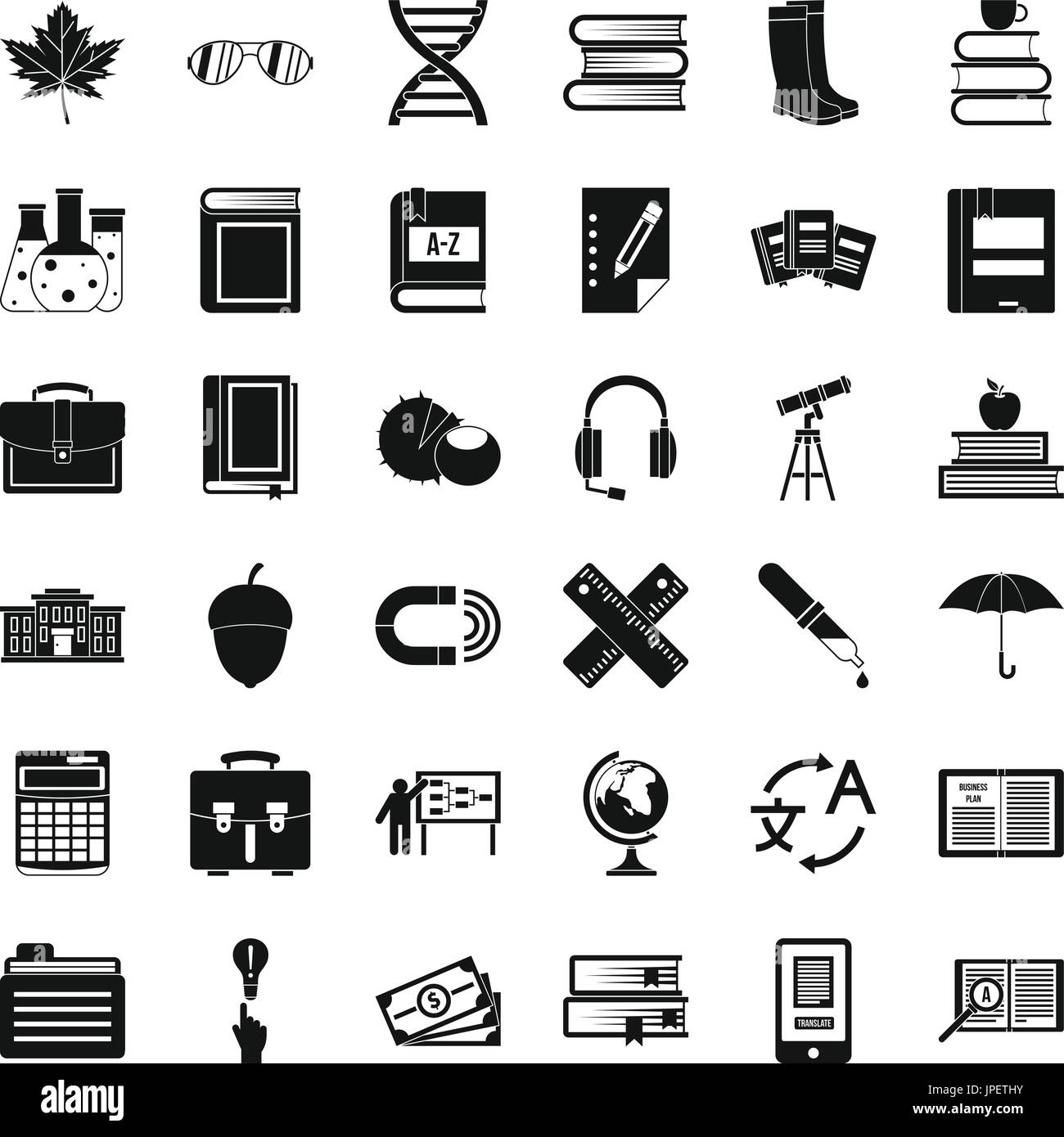 Science equipment icons set, simple style Stock Vector Image & Art - Alamy