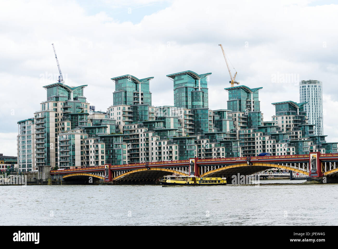 The Tower at St George Wharf development Stock Photo - Alamy