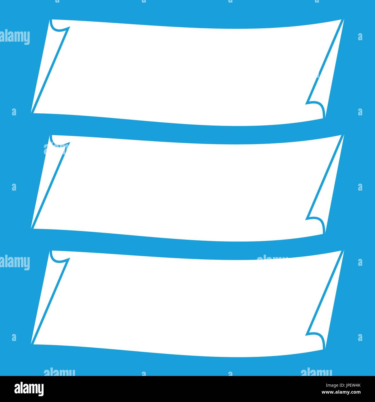 Three banners icon white Stock Vector Image & Art - Alamy