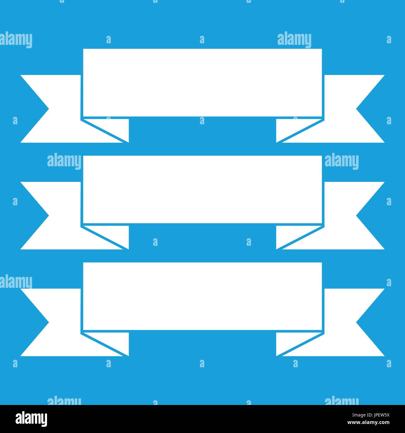Three ribbons icon white Stock Vector Image & Art - Alamy