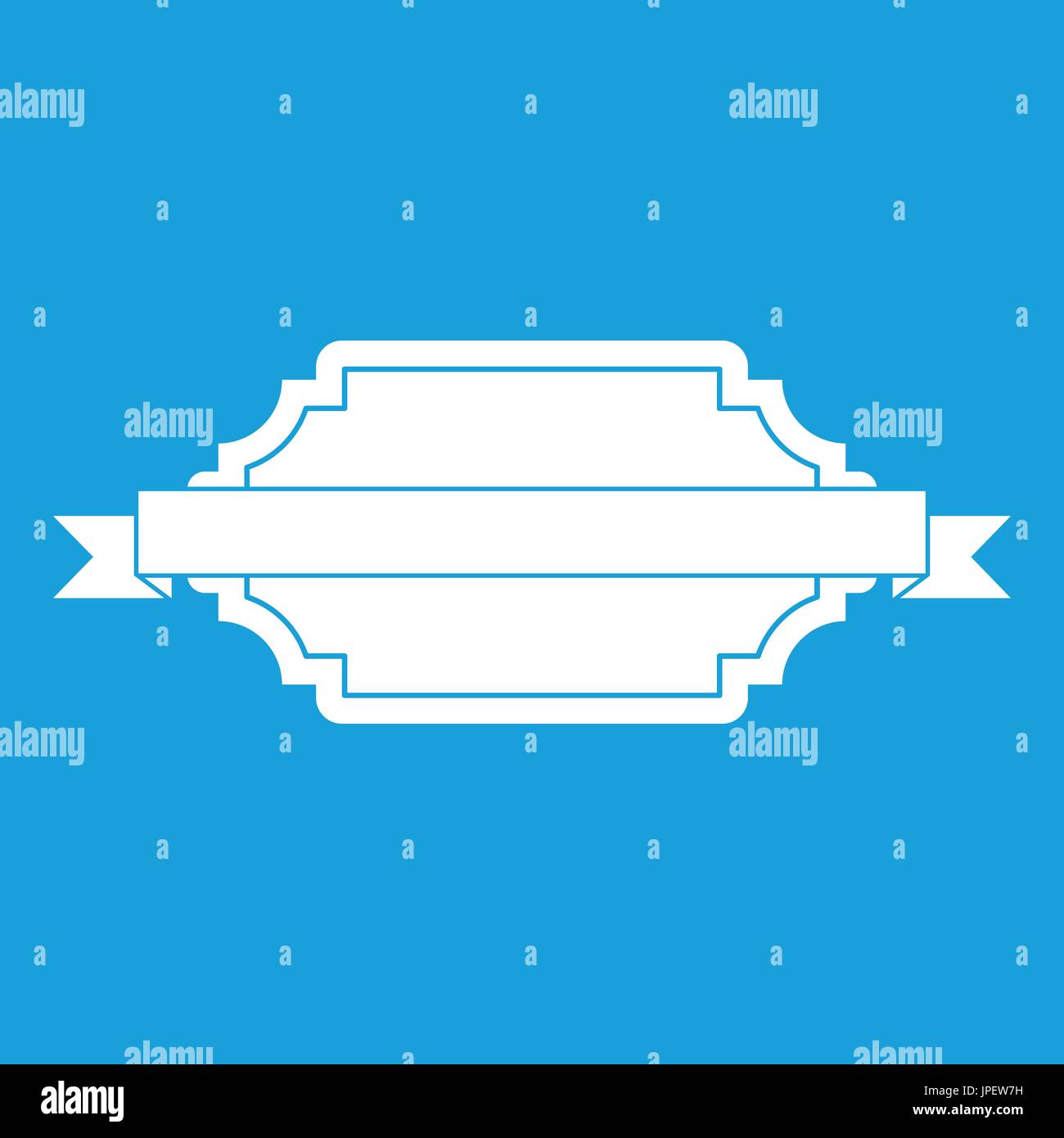 Banner or label icon white Stock Vector Image & Art - Alamy