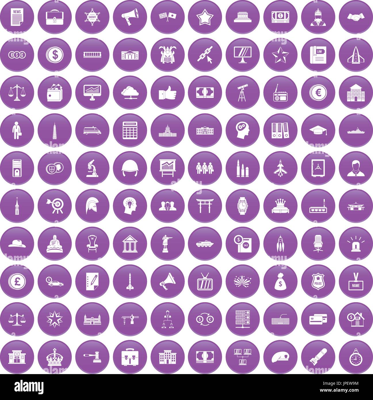 100 government icons set purple Stock Vector Image & Art - Alamy