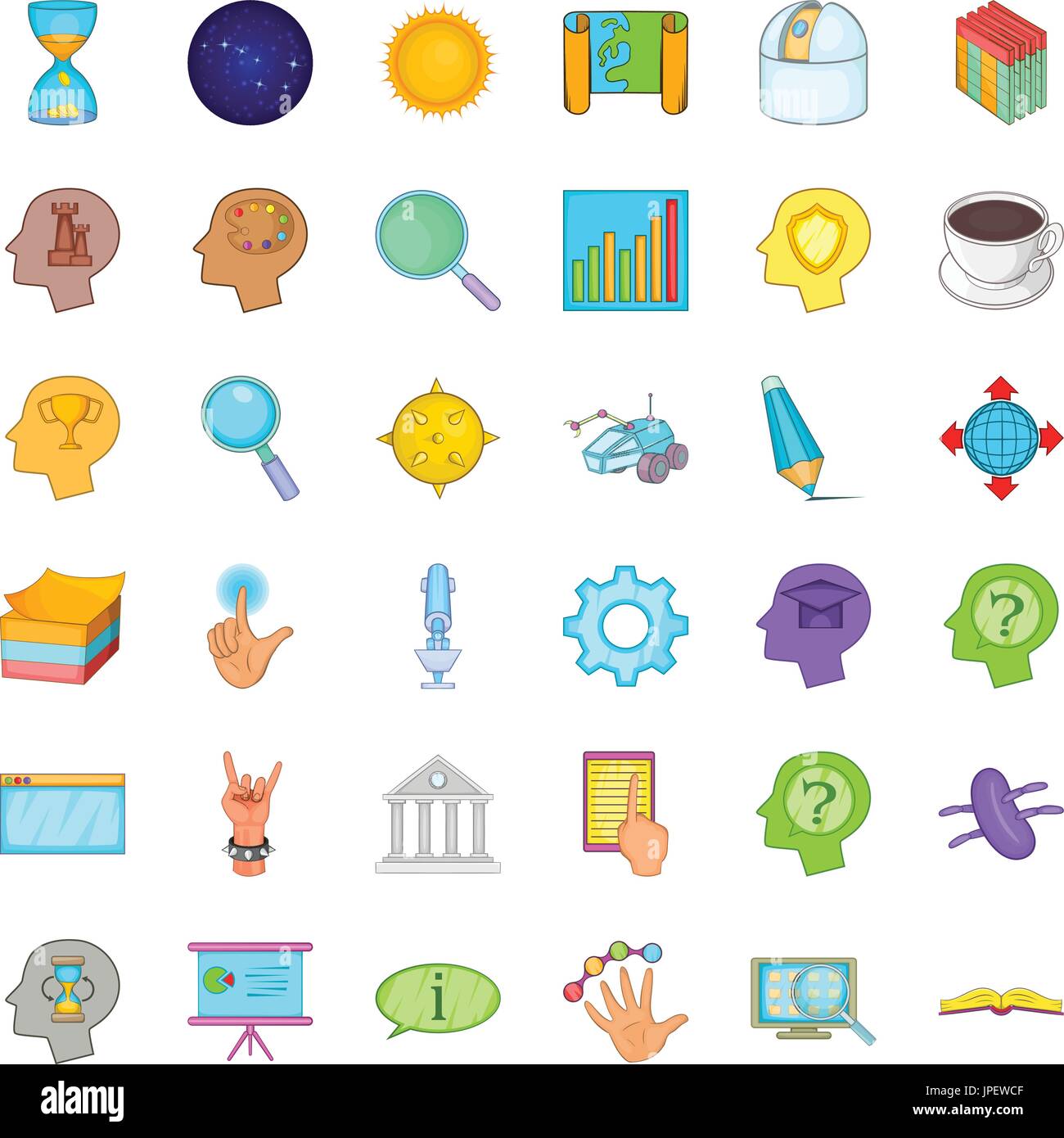 Idea icons set, cartoon style Stock Vector Image & Art - Alamy