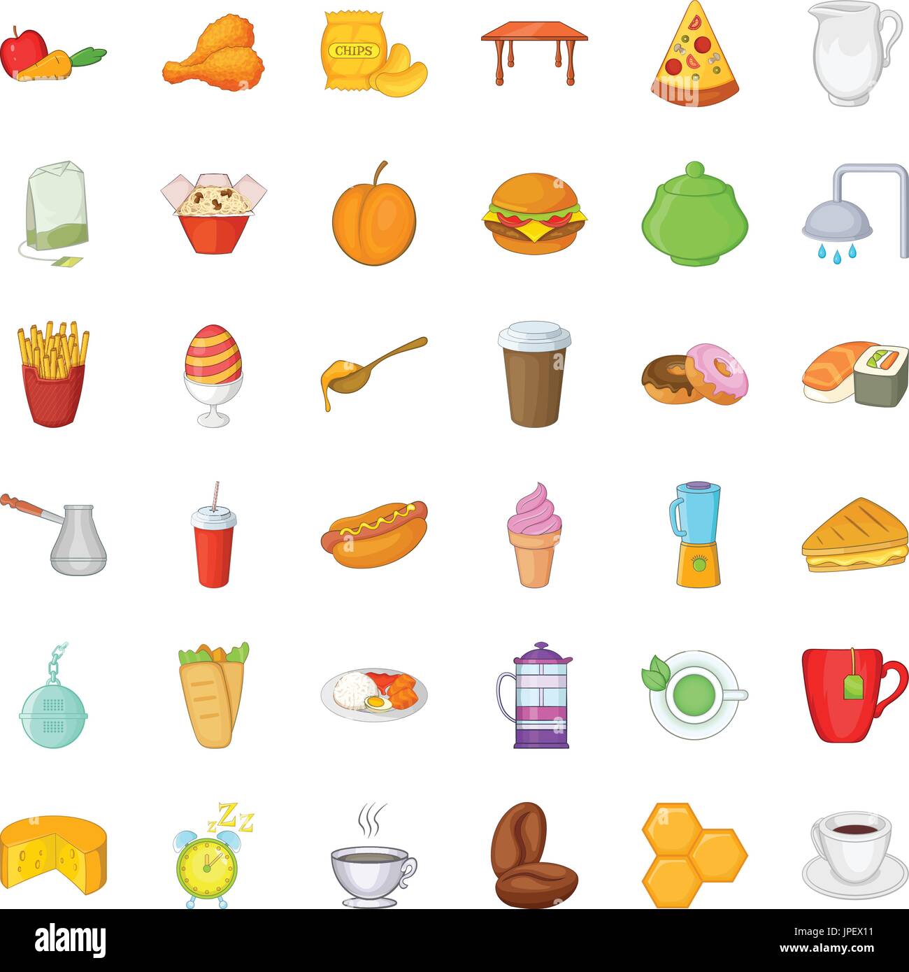 Good breakfast icons set, cartoon style Stock Vector Image & Art - Alamy