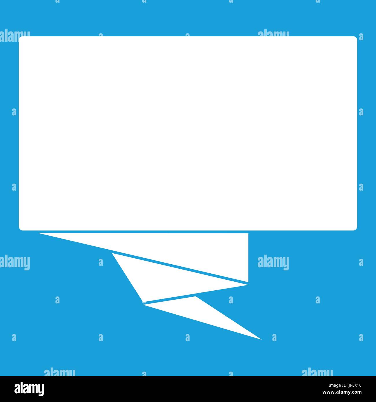 Square banner icon white Stock Vector Image & Art - Alamy