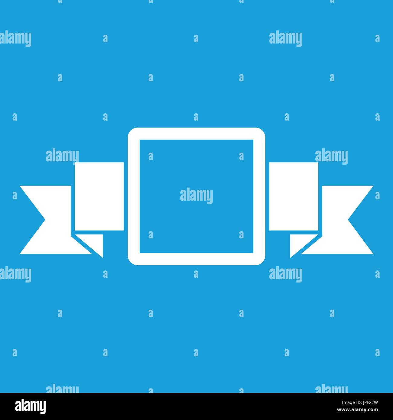 Small square banner icon white Stock Vector Image & Art - Alamy