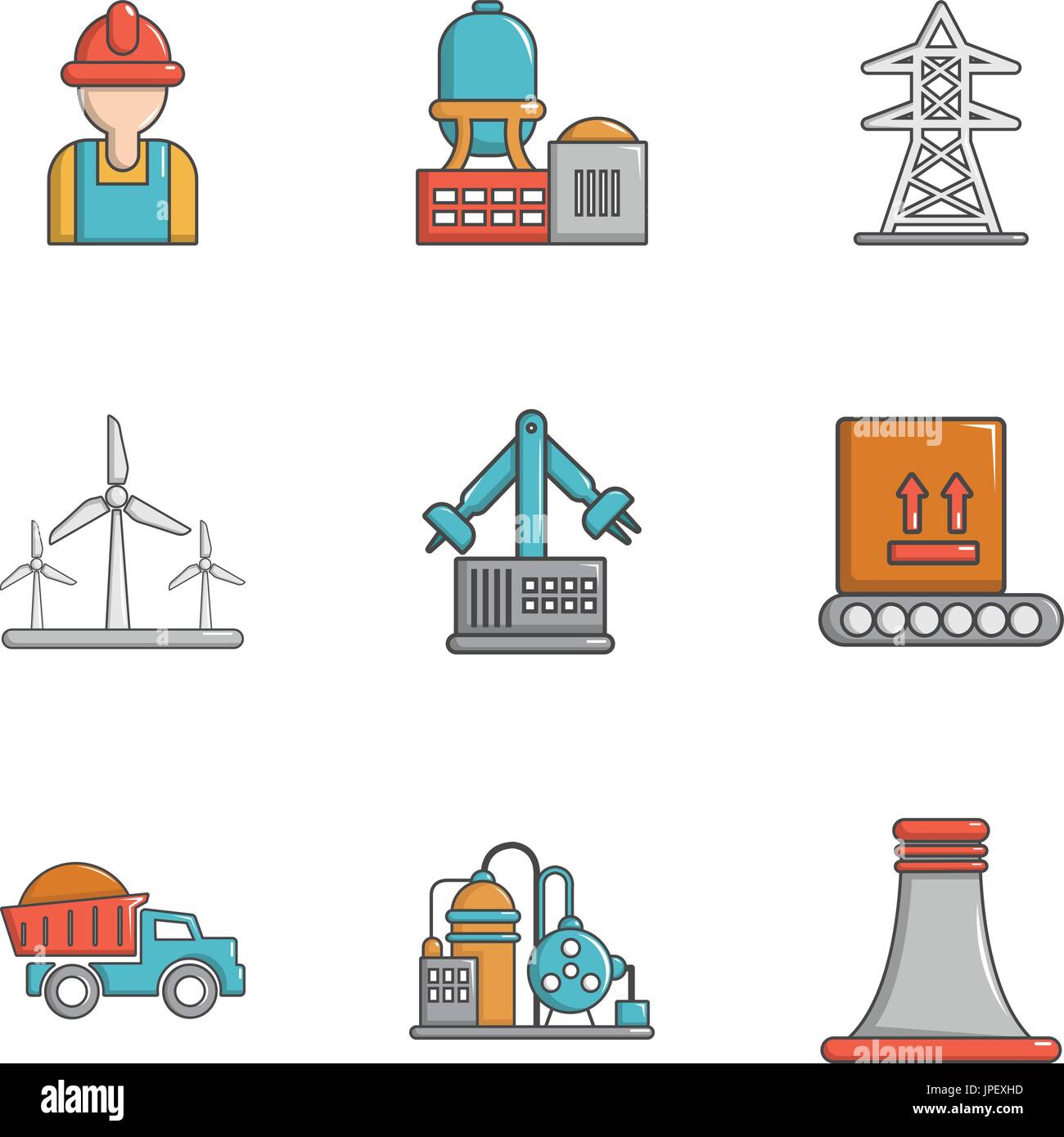 Energy industry icons set, cartoon style Stock Vector Image & Art - Alamy