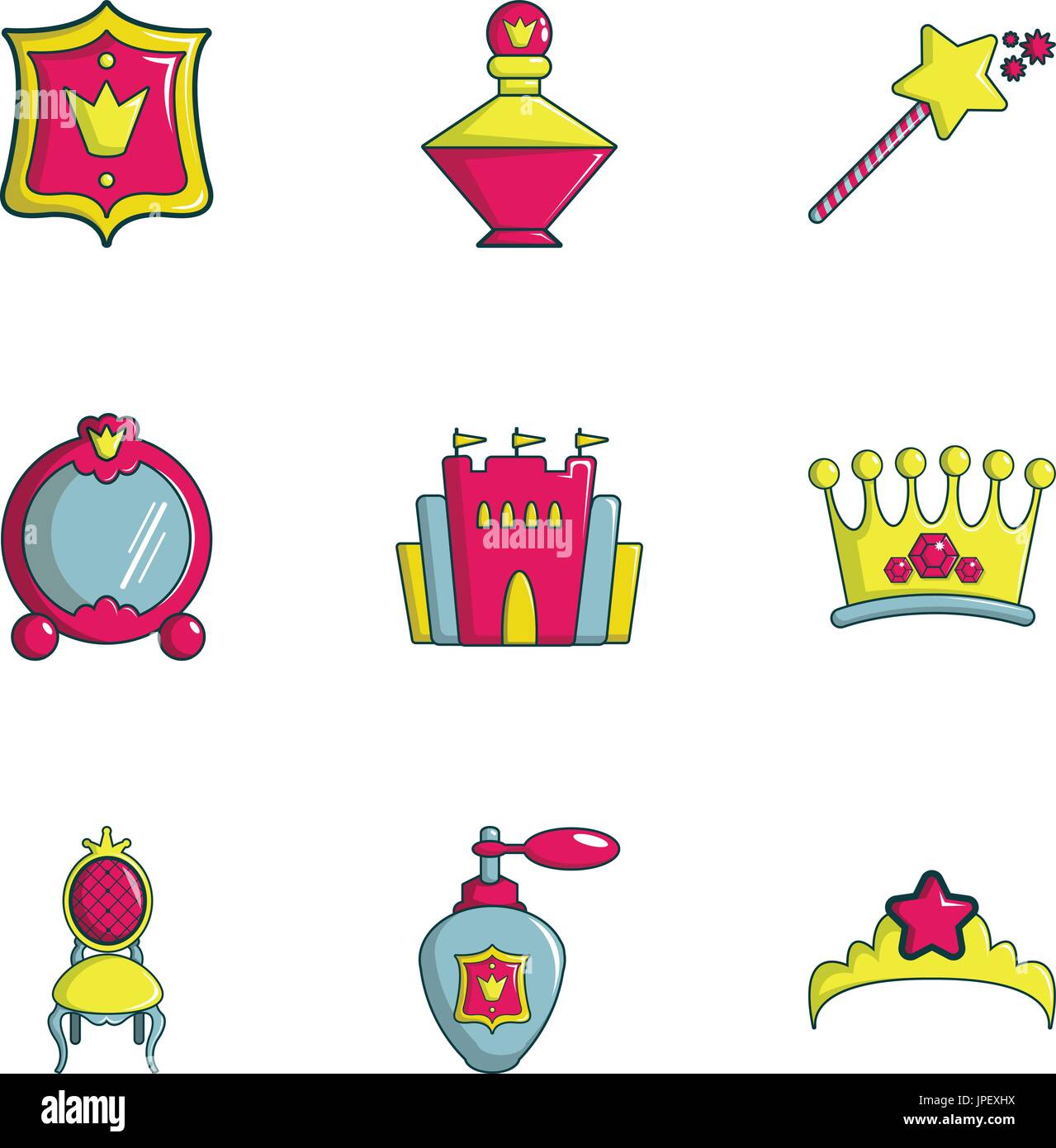 Girl toys icons set, flat style Stock Vector Image & Art - Alamy