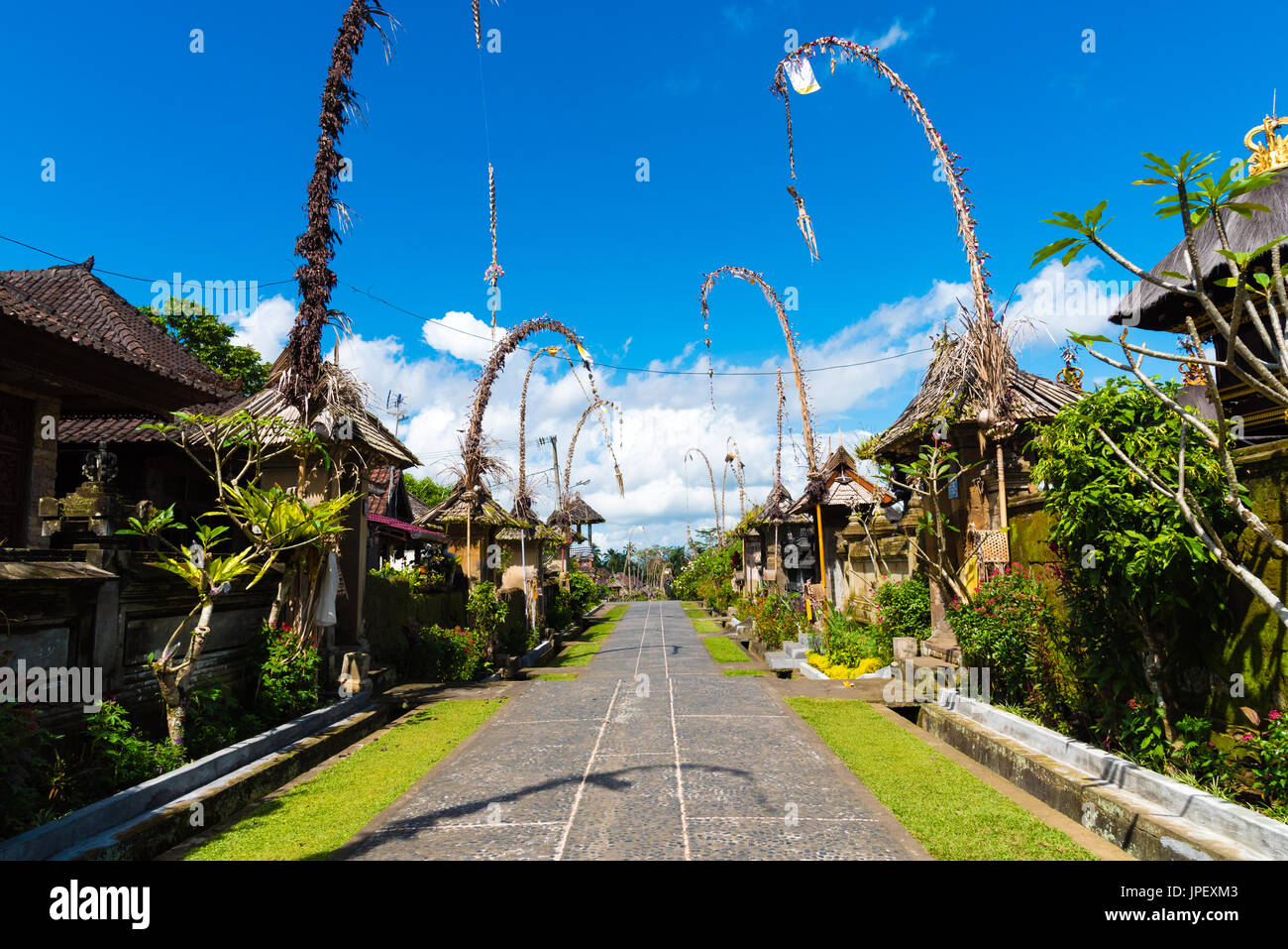Bali, Indonesia - May 9, 2017 : Penglipuran village, best known for its ...
