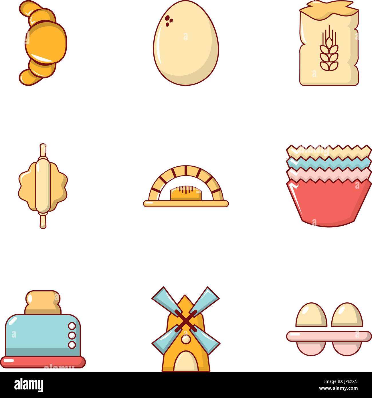 Food production set icon icons set, flat style Stock Vector Image & Art ...