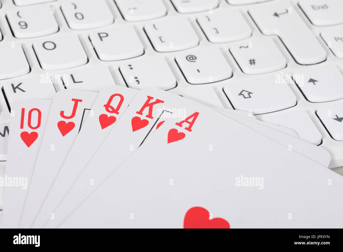 Playing cards computer in hi-res stock photography and images - Alamy