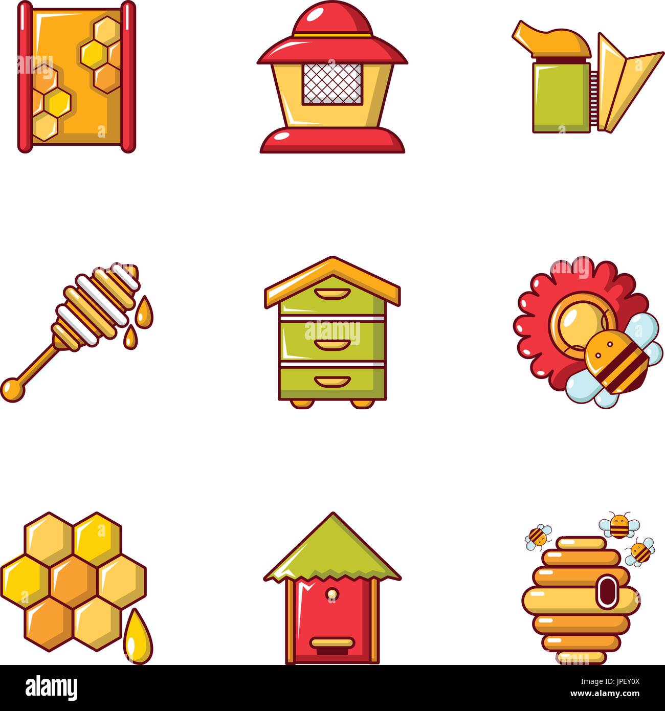 Beekeeping equipment set Stock Vector Images - Alamy