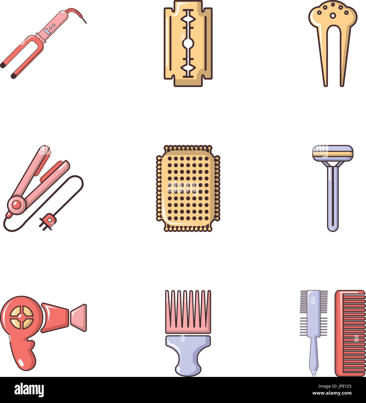 Beauty salon stuff icons set, flat style Stock Vector Image & Art - Alamy