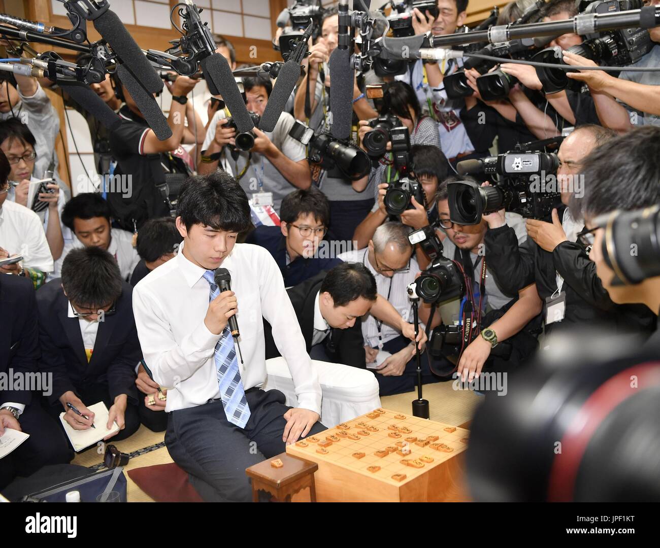 Japan's youngest professional shogi player, 14-year-old Sota Fujii, is ...