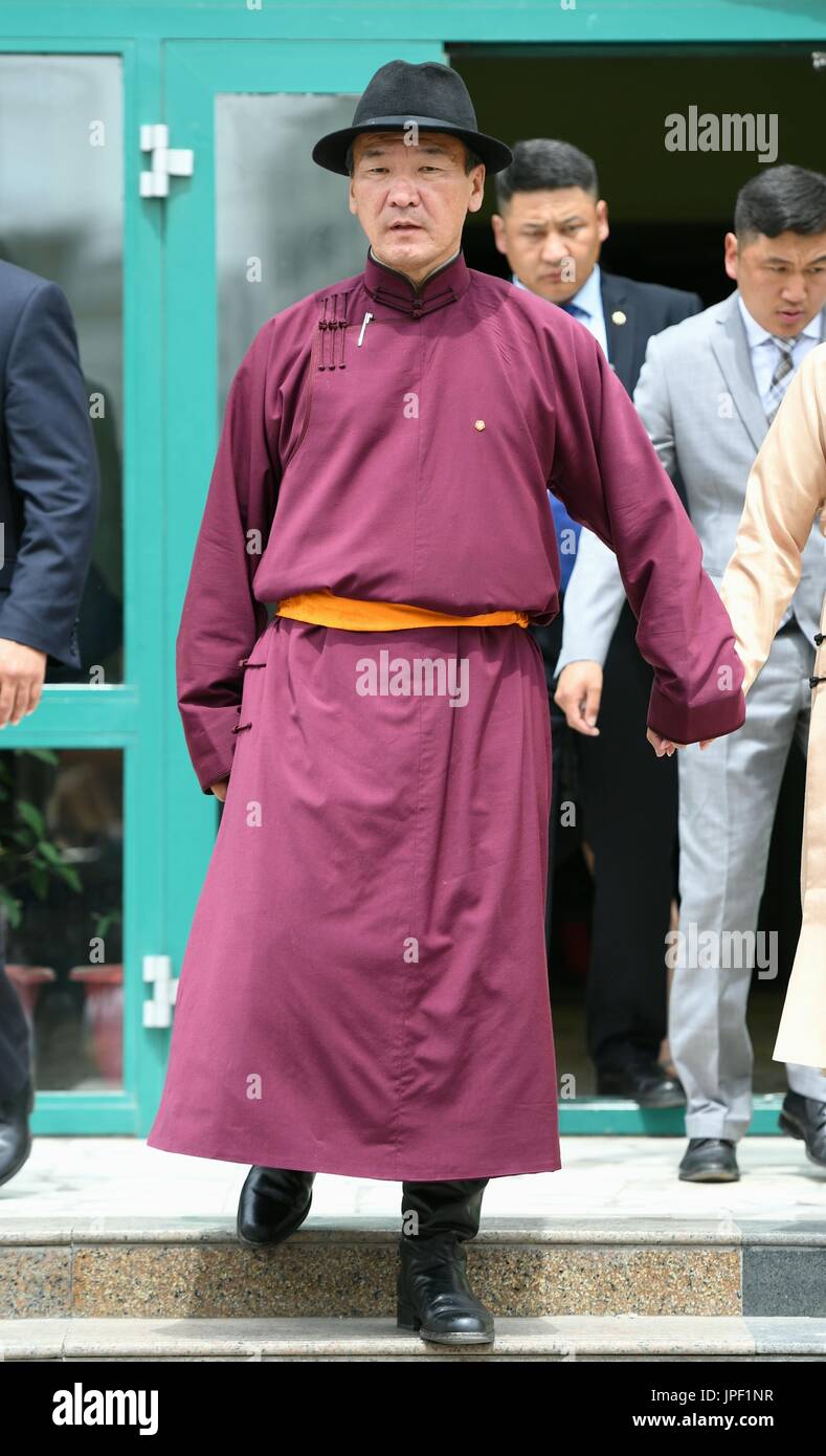 Sainkhuu Ganbaatar, the presidential candidate of the Mongolian People ...