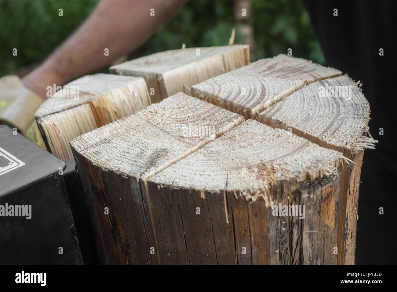 Cutting and splitting firewood hi-res stock photography and images - Alamy