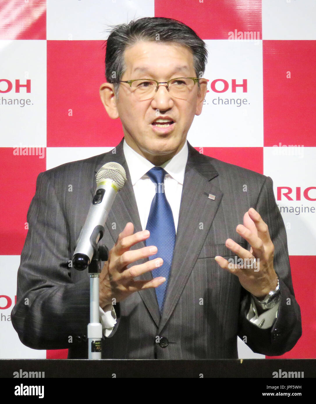 Undated file photo shows Ricoh Co. President and CEO Yoshinori ...