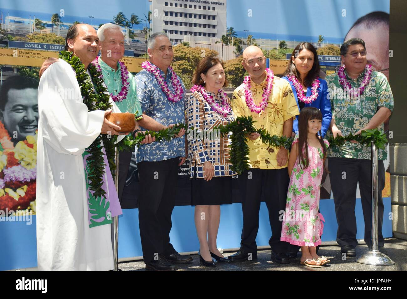 Irene Hirano (4th from L), wife of Daniel K. Inouye, the late senator ...
