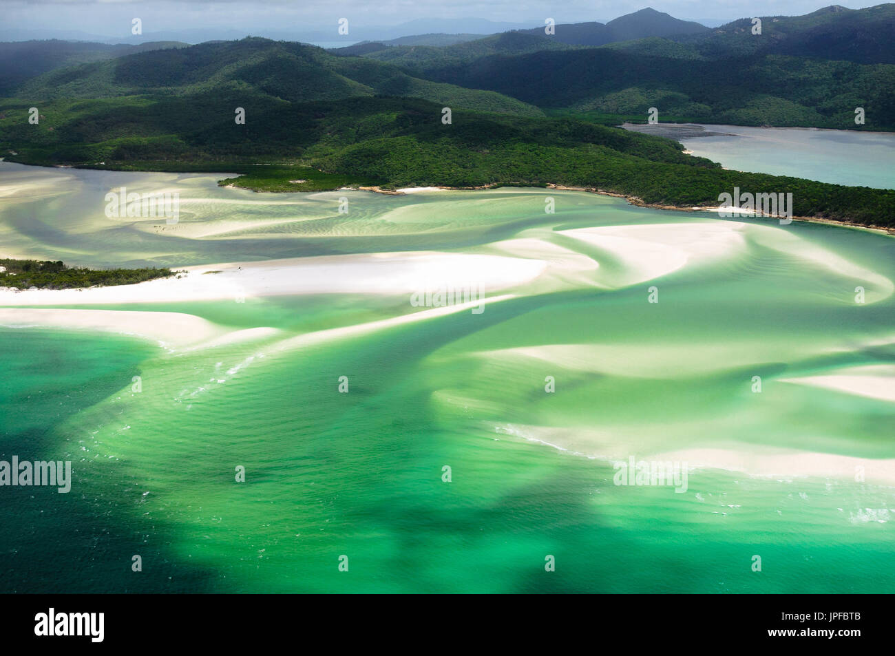 Scenic flight over Whitehaven Beach, Whitsunday Islands Stock Photo - Alamy