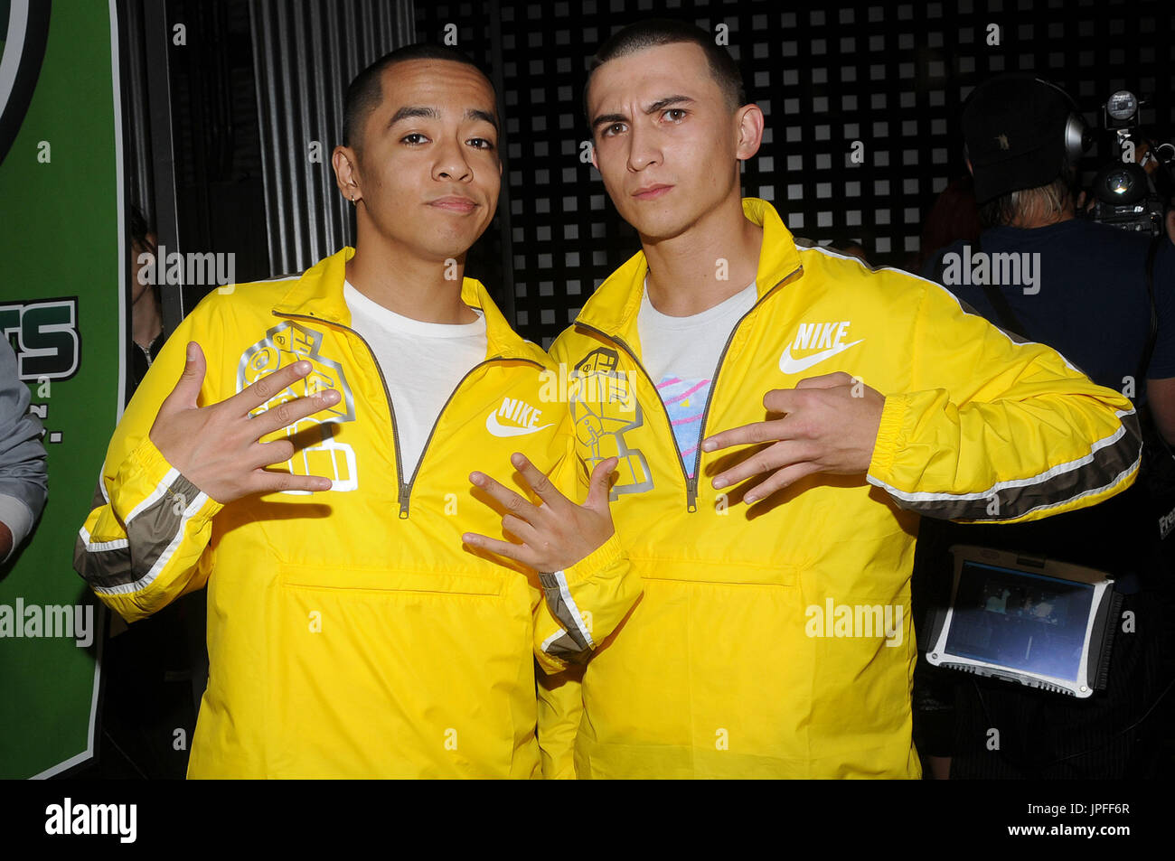 Joesar Alva and Bryan East of Boogie Bots at the live taping of Randy ...