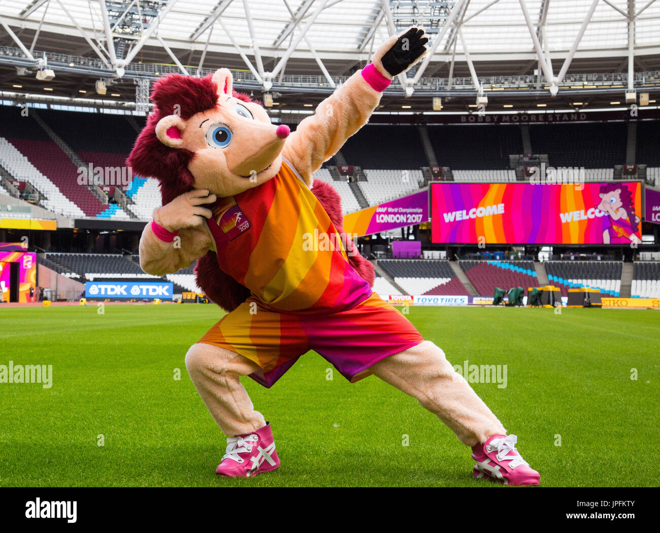 London, UK. 01st Aug, 2017. Official mascot for the IAAF World ...