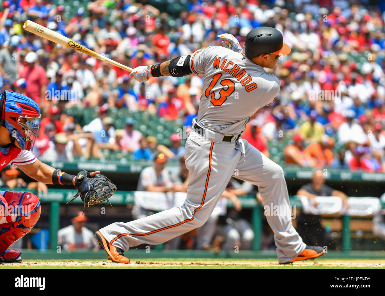 July 30, 2017: Baltimore Orioles third baseman Manny Machado #13 at bat ...