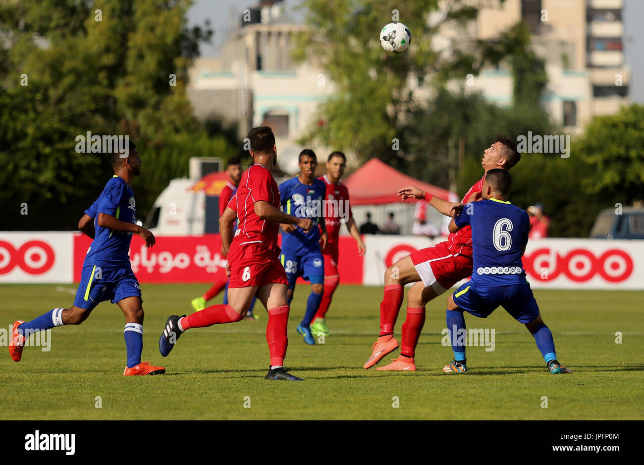 Gaza City, Gaza Strip, Palestinian Territory. 1st Aug, 2017. Players of ...