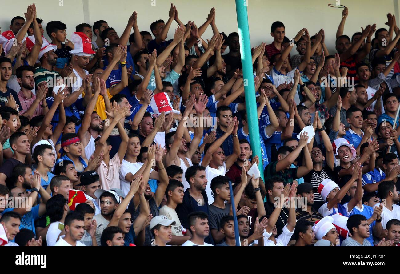 Gaza City, Gaza Strip, Palestinian Territory. 1st Aug, 2017. Fans of ...