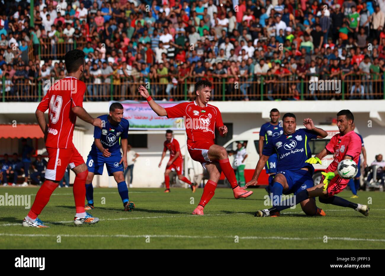 Gaza City, Gaza Strip, Palestinian Territory. 1st Aug, 2017. Players of ...