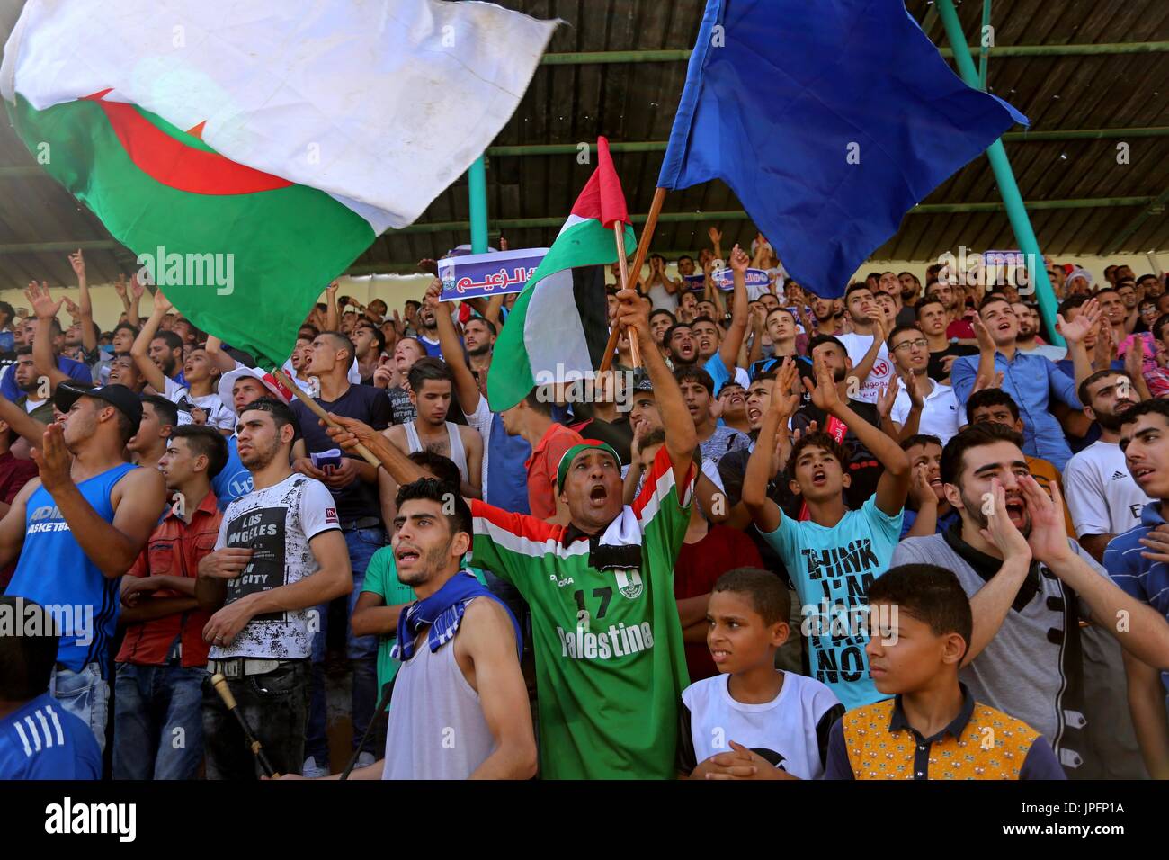 Gaza City, Gaza Strip, Palestinian Territory. 1st Aug, 2017. Fans of ...