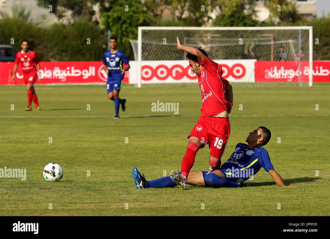 Gaza City, Gaza Strip, Palestinian Territory. 1st Aug, 2017. Players of ...