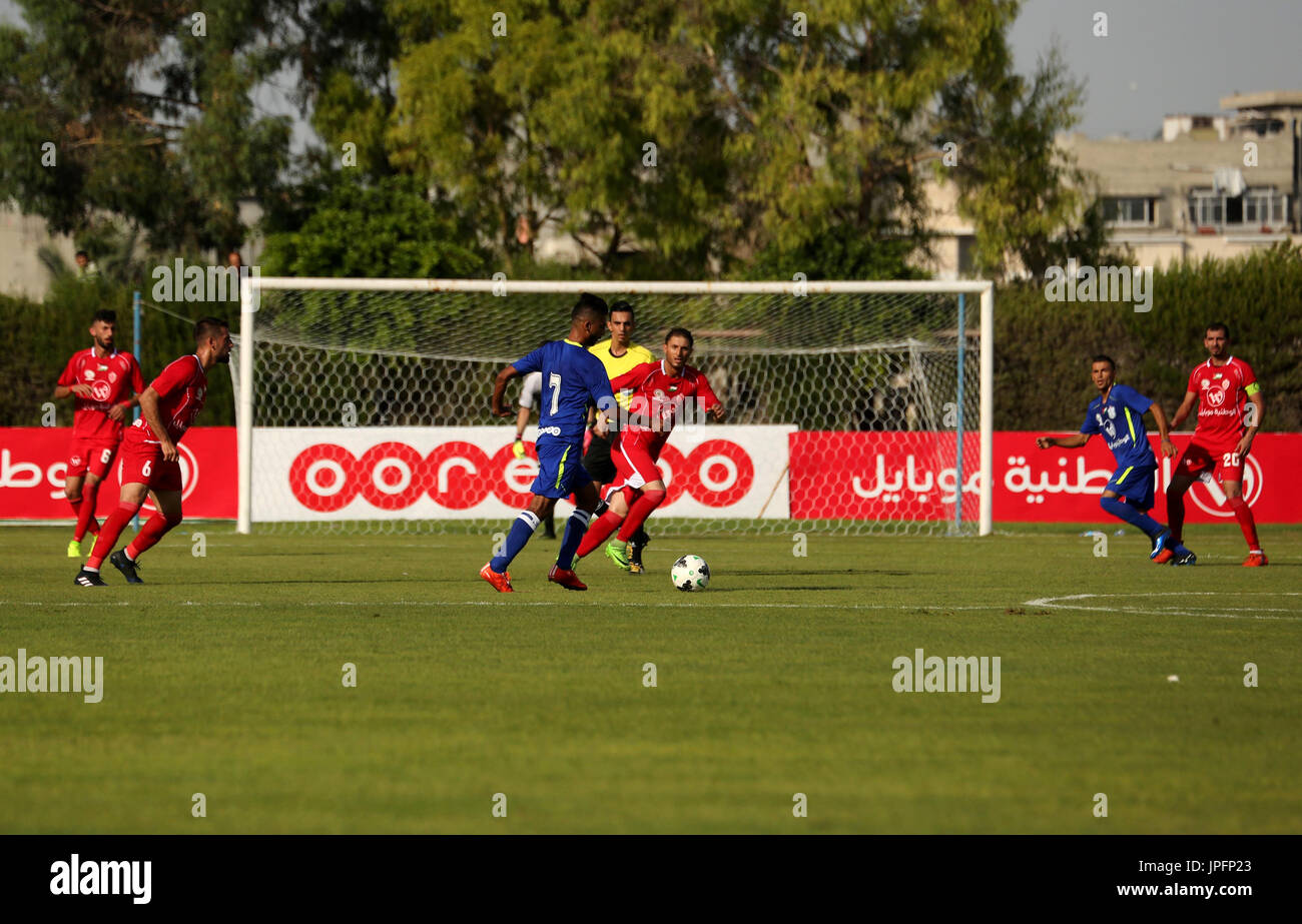 Gaza City, Gaza Strip, Palestinian Territory. 1st Aug, 2017. Players of ...