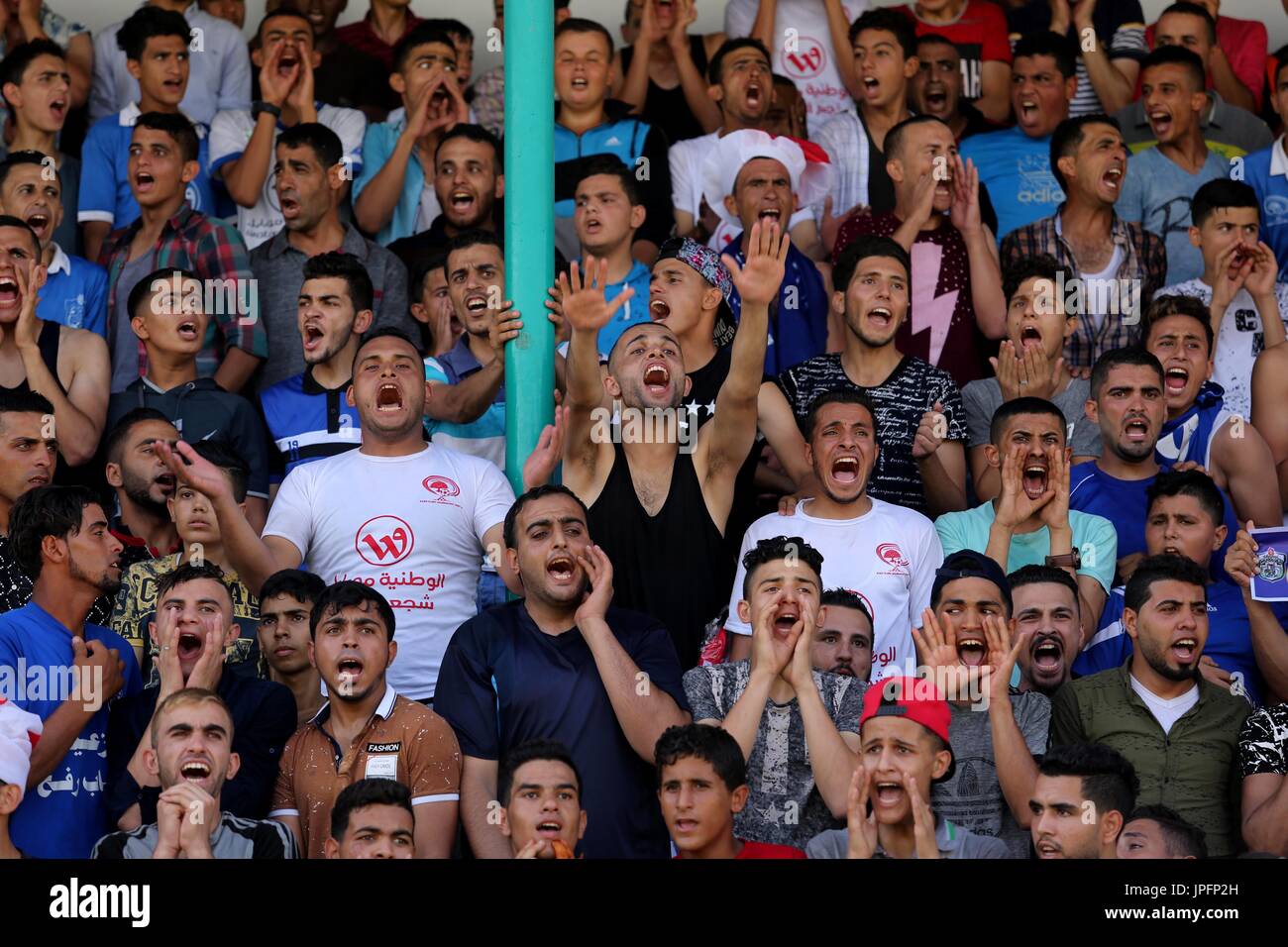 Gaza City, Gaza Strip, Palestinian Territory. 1st Aug, 2017. Fans of ...