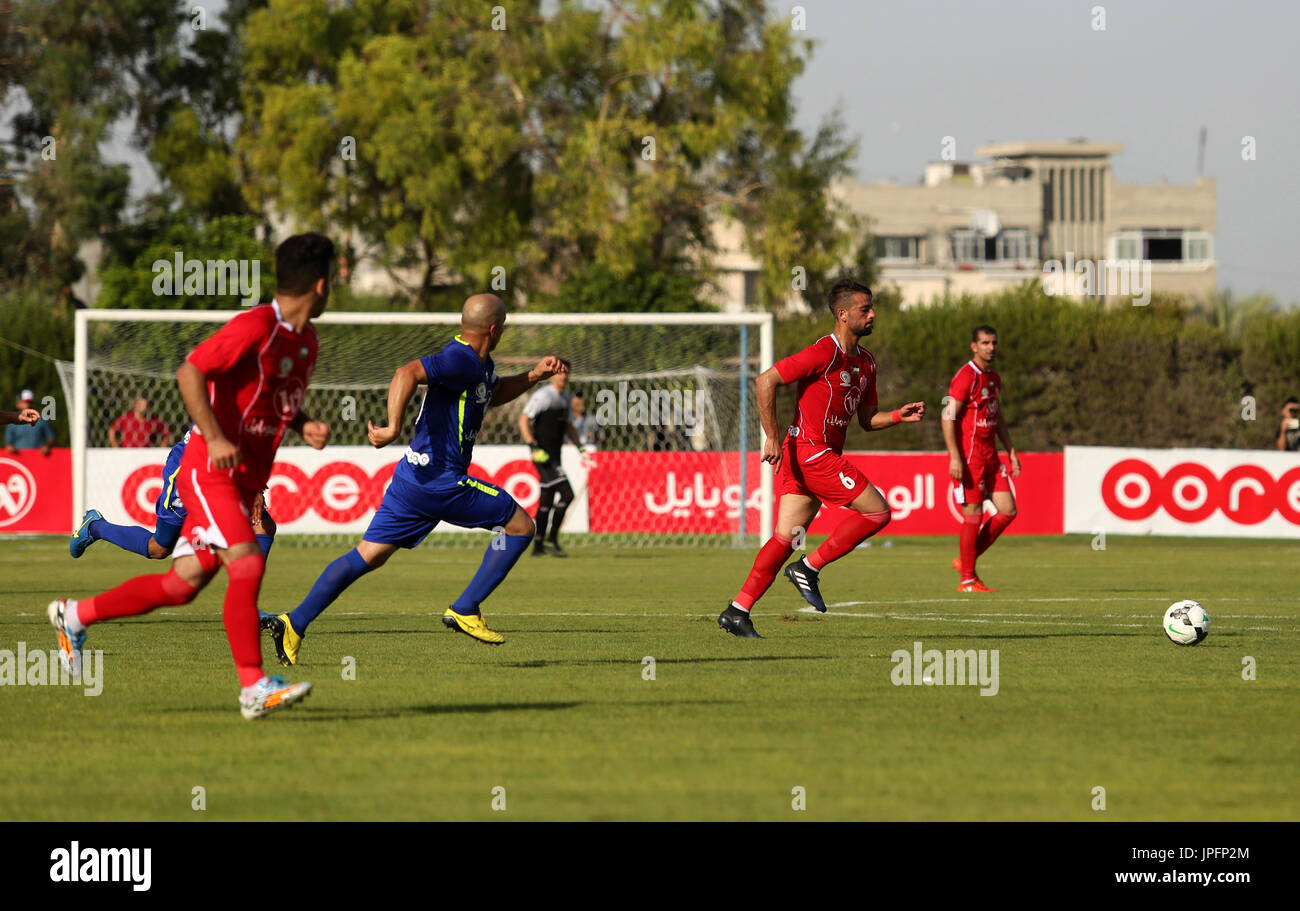Gaza City, Gaza Strip, Palestinian Territory. 1st Aug, 2017. Players of ...
