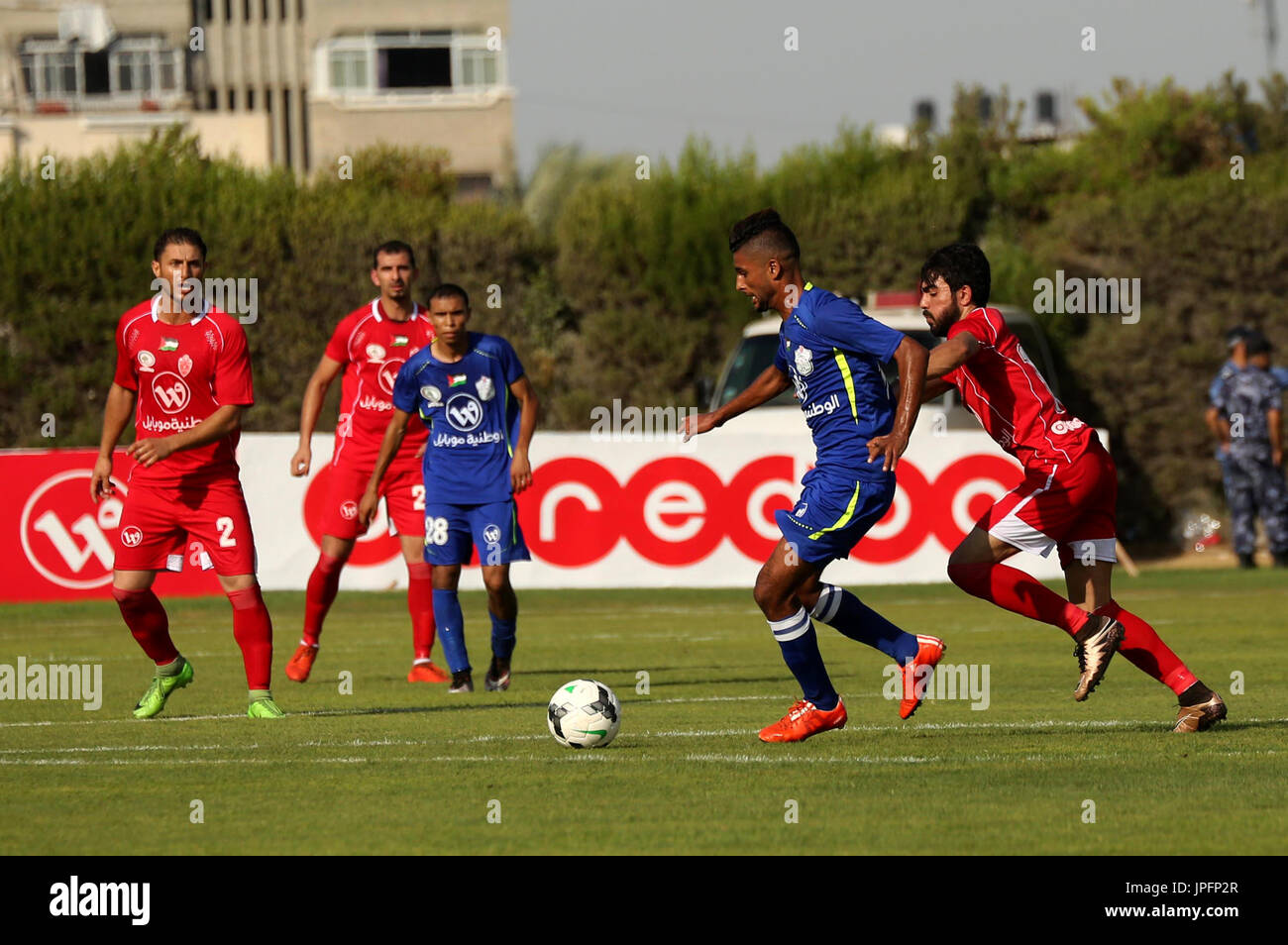 Gaza City, Gaza Strip, Palestinian Territory. 1st Aug, 2017. Players of ...