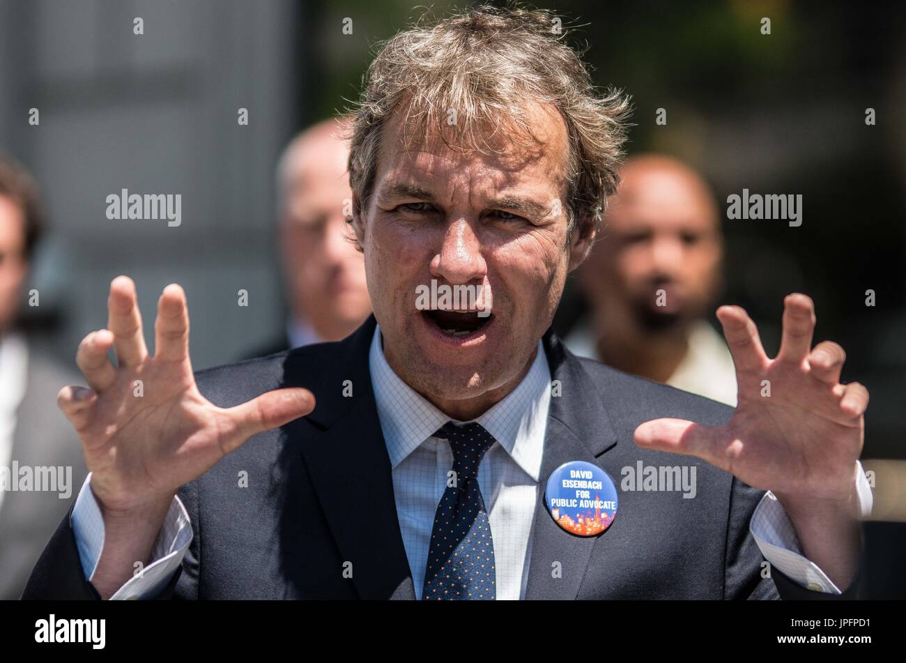 Brooklyn, New York, USA. 1st Aug, 2017. Public Advocate candiate David ...