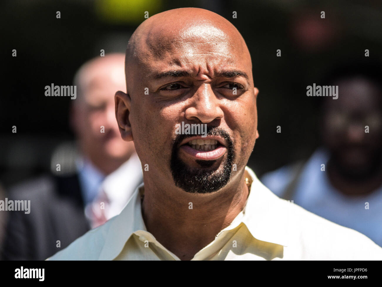 Brooklyn, New York, USA. 1st Aug, 2017. Anthony Rivers, running for ...