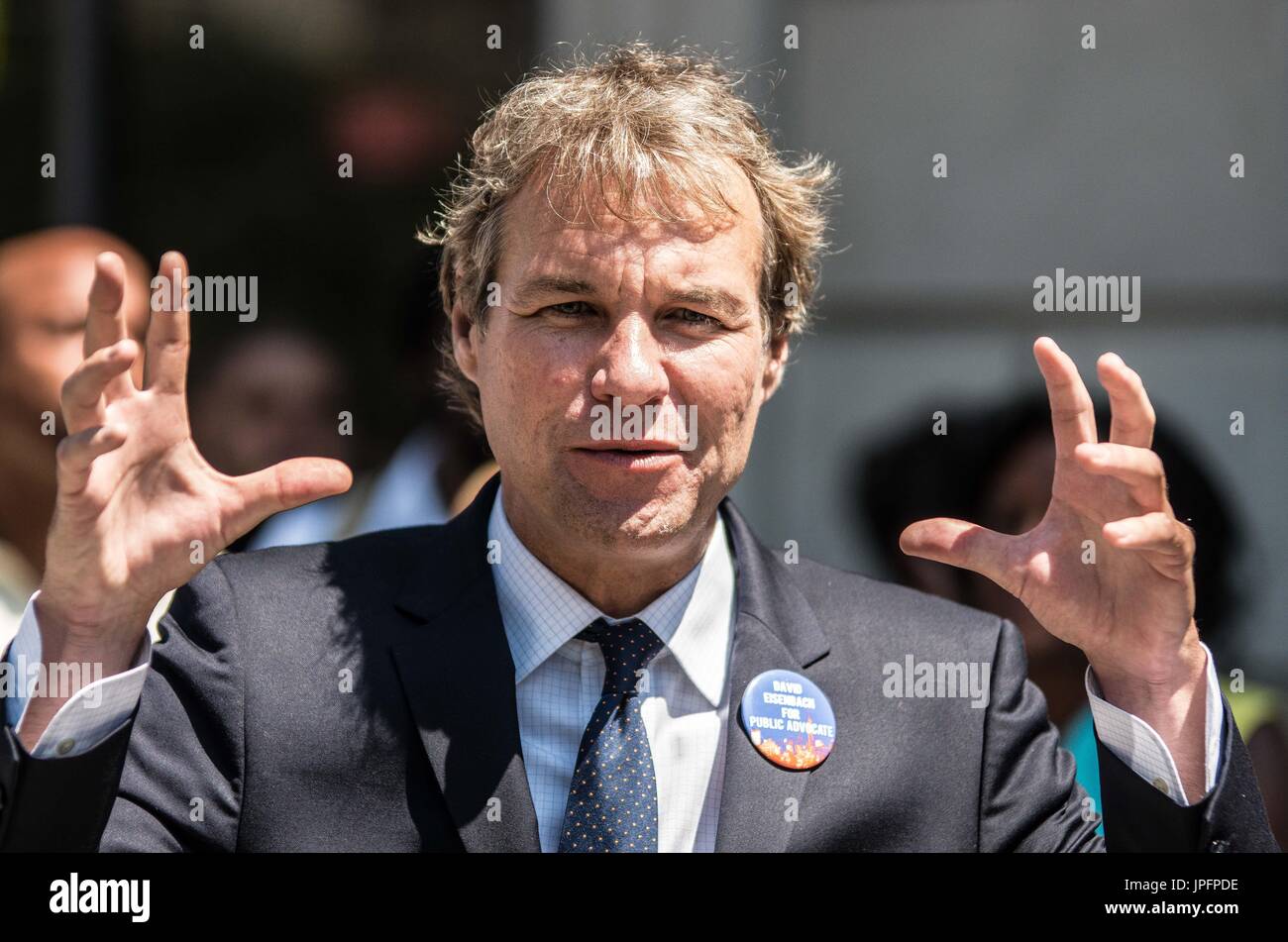 Brooklyn, New York, USA. 1st Aug, 2017. Public Advocate candiate David ...