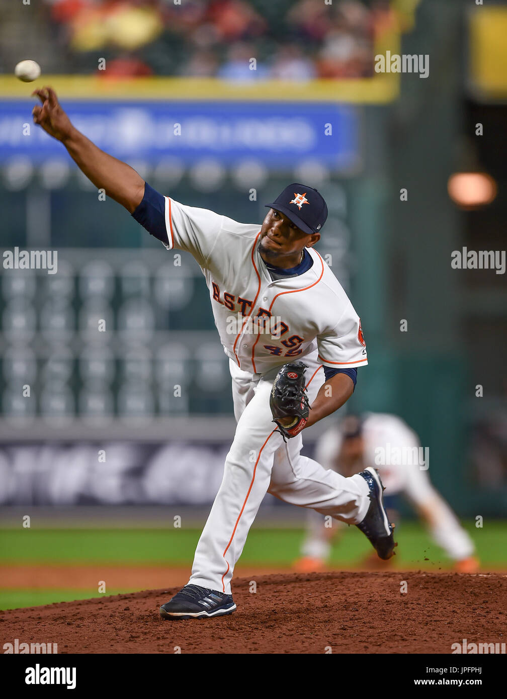 Houston, TX, USA. 31st July, 2017. Houston Astros relief pitcher ...