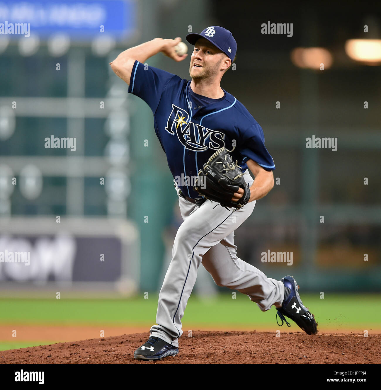 Houston, TX, USA. 31st July, 2017. Tampa Bay Rays relief pitcher Brad ...