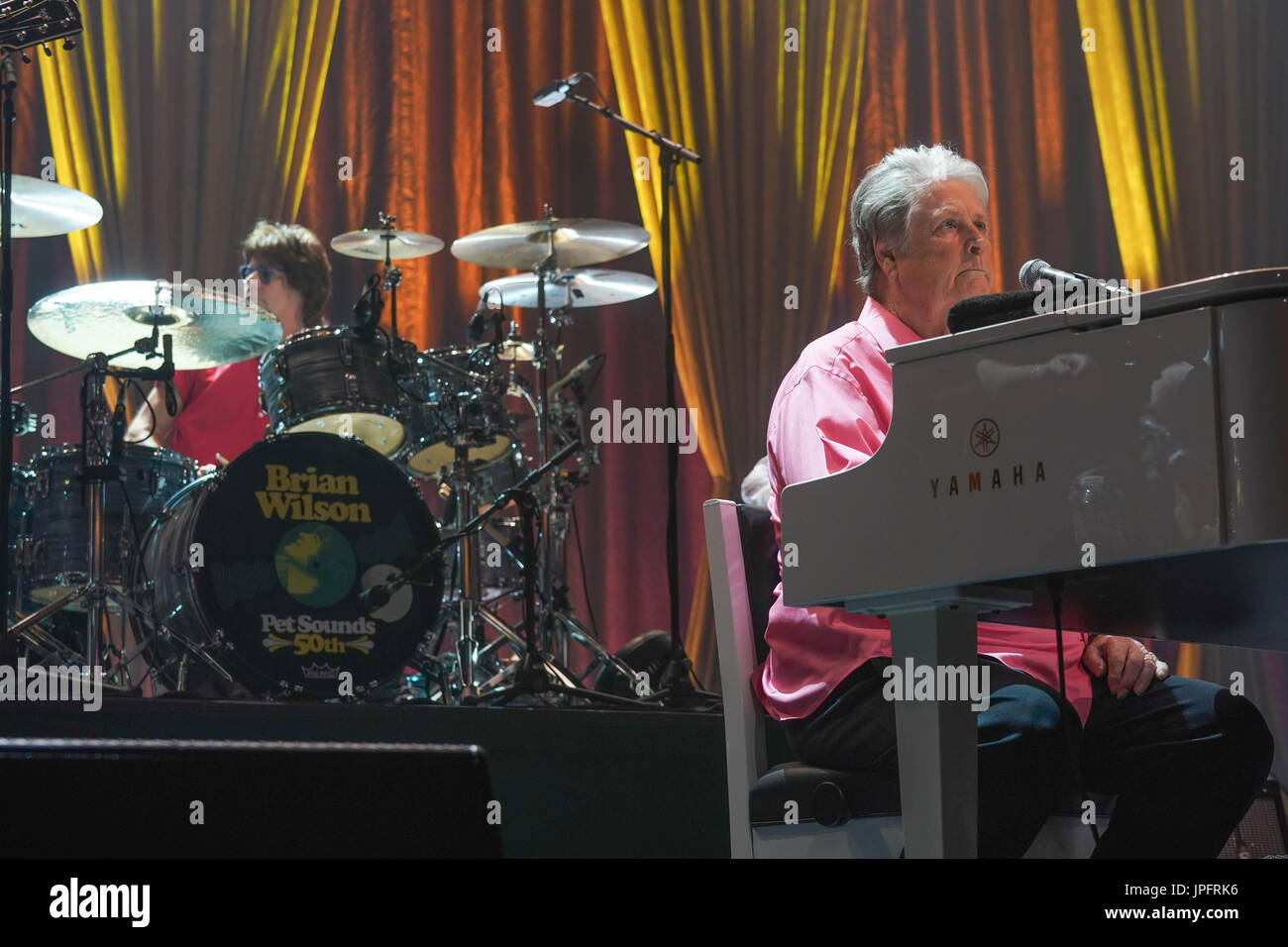 Brian Wilson performing live on stage at Hammersmith Eventim in London ...