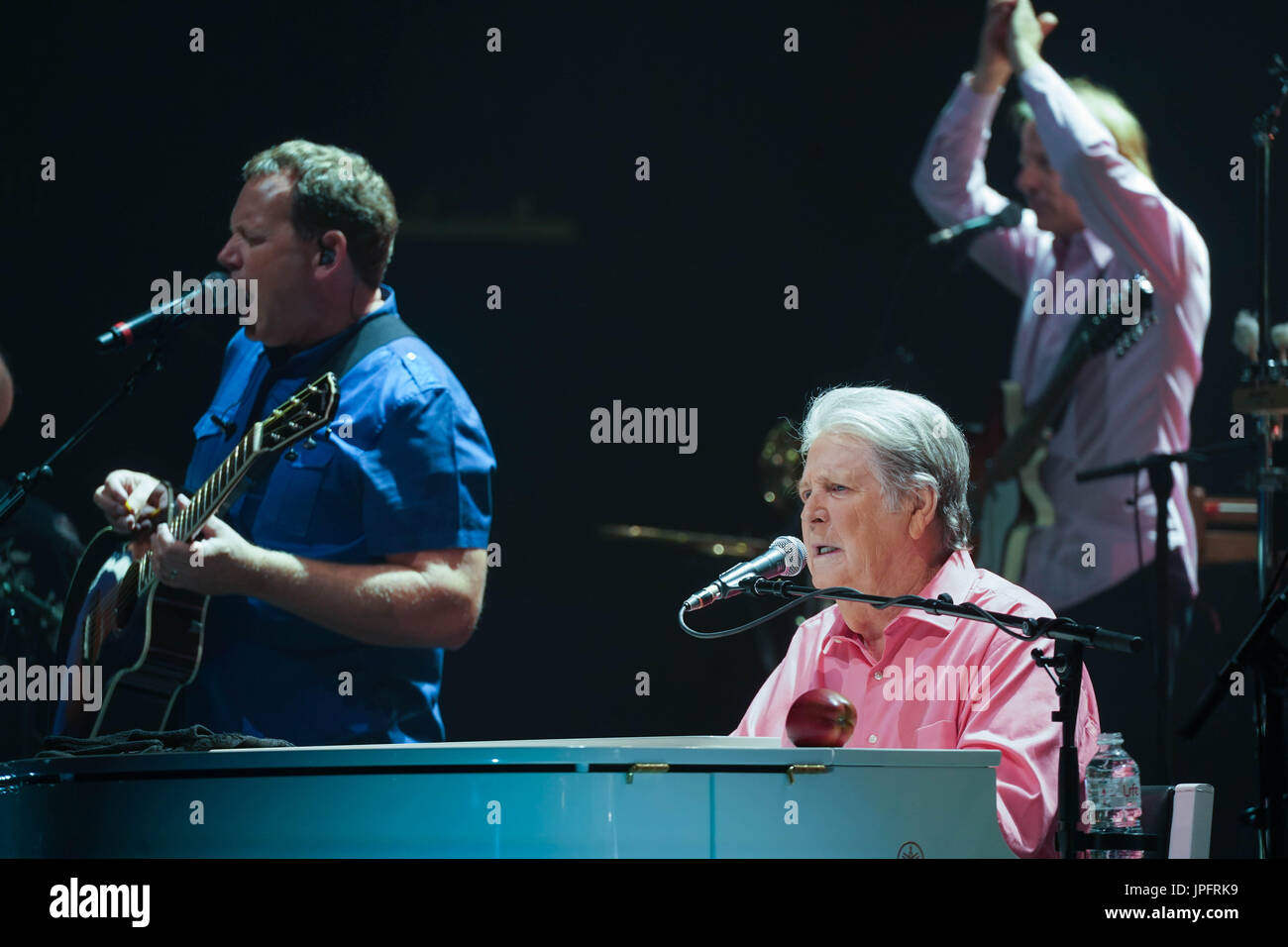 Brian Wilson performing live on stage at Hammersmith Eventim in London ...