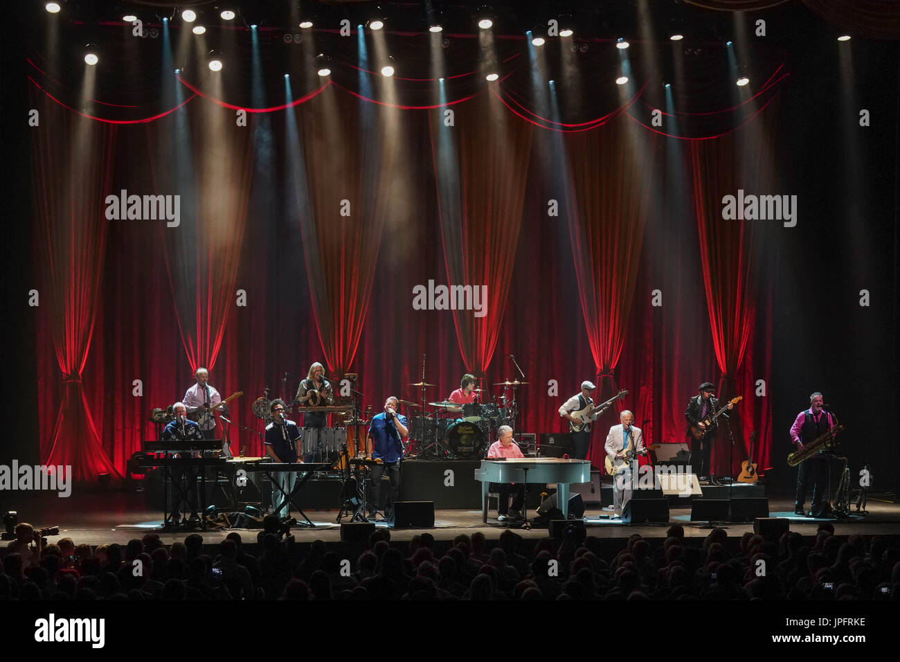 Brian Wilson performing live on stage at Hammersmith Eventim in London ...
