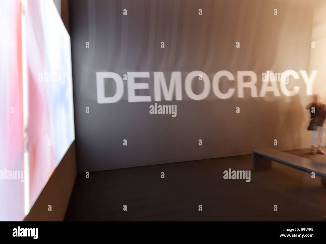The artwork "What is Democracy?" by artist Oliver Ressler, Germany ...