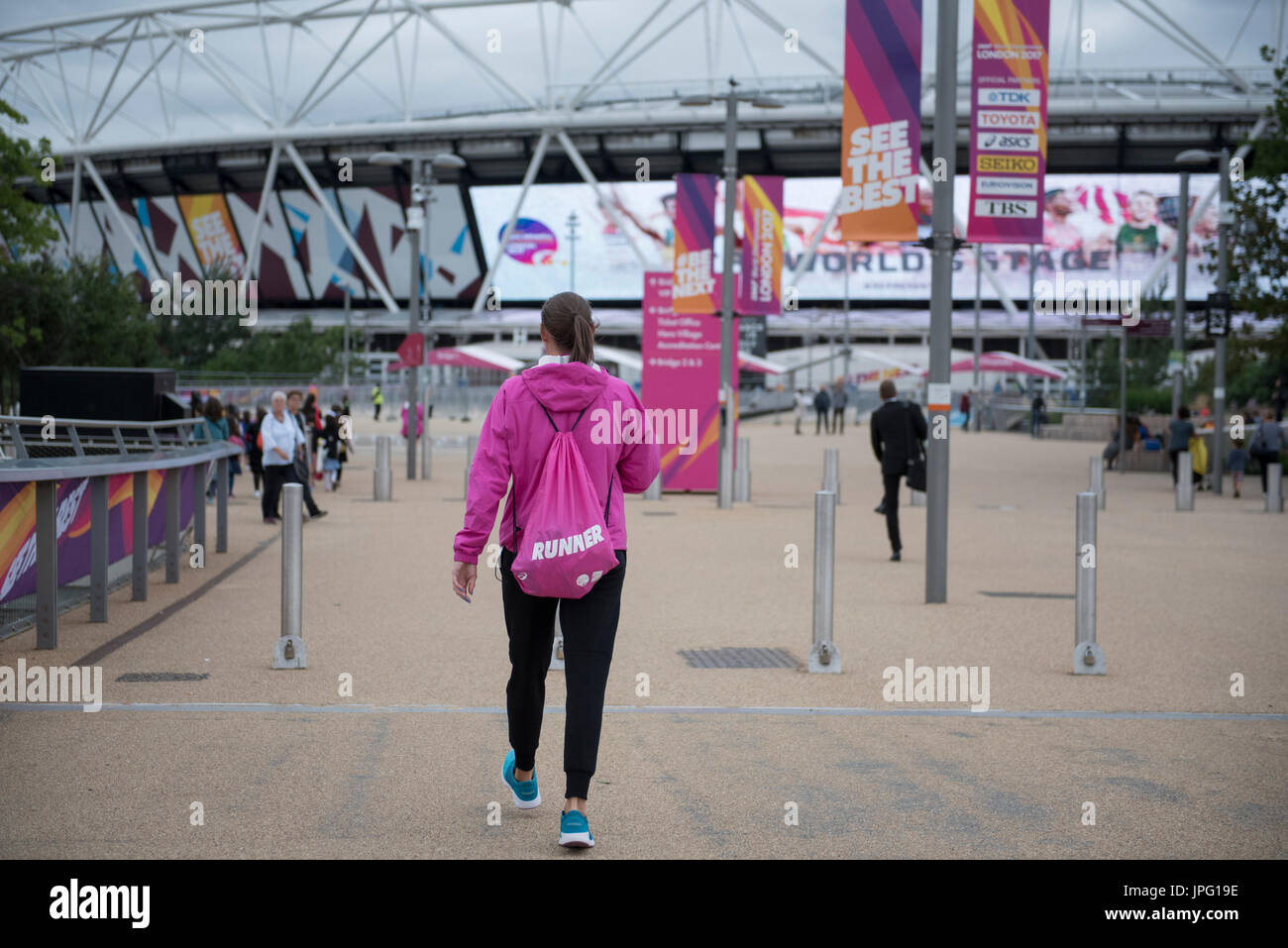 London, UK. 2nd Aug, 2017. A volunteer, known as a "Runner", dressed in ...