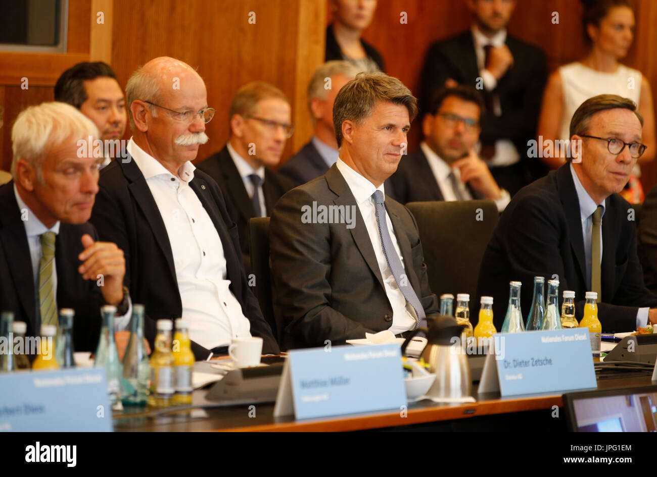 Berlin, Germany. 2nd Aug, 2017. (R-L) Matthias Wissmann, president of ...