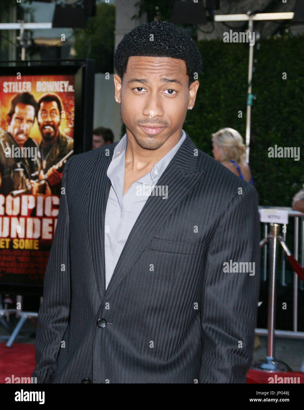 Brandon T. Jackson at the Los Angeles premiere of Dreamworks' "Tropic ...