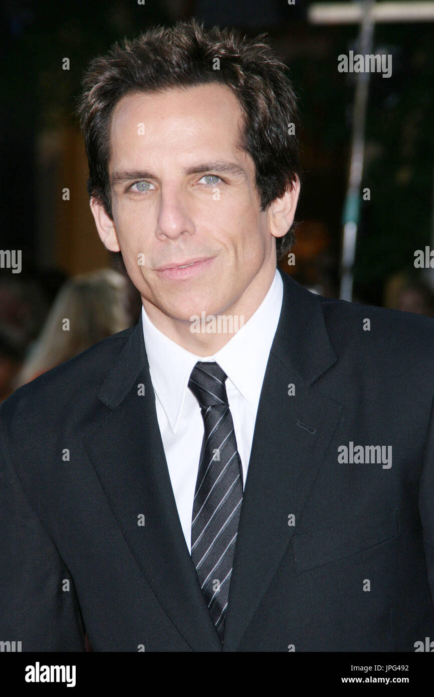 Ben Stiller at the Los Angeles premiere of Dreamworks' "Tropic Thunder ...