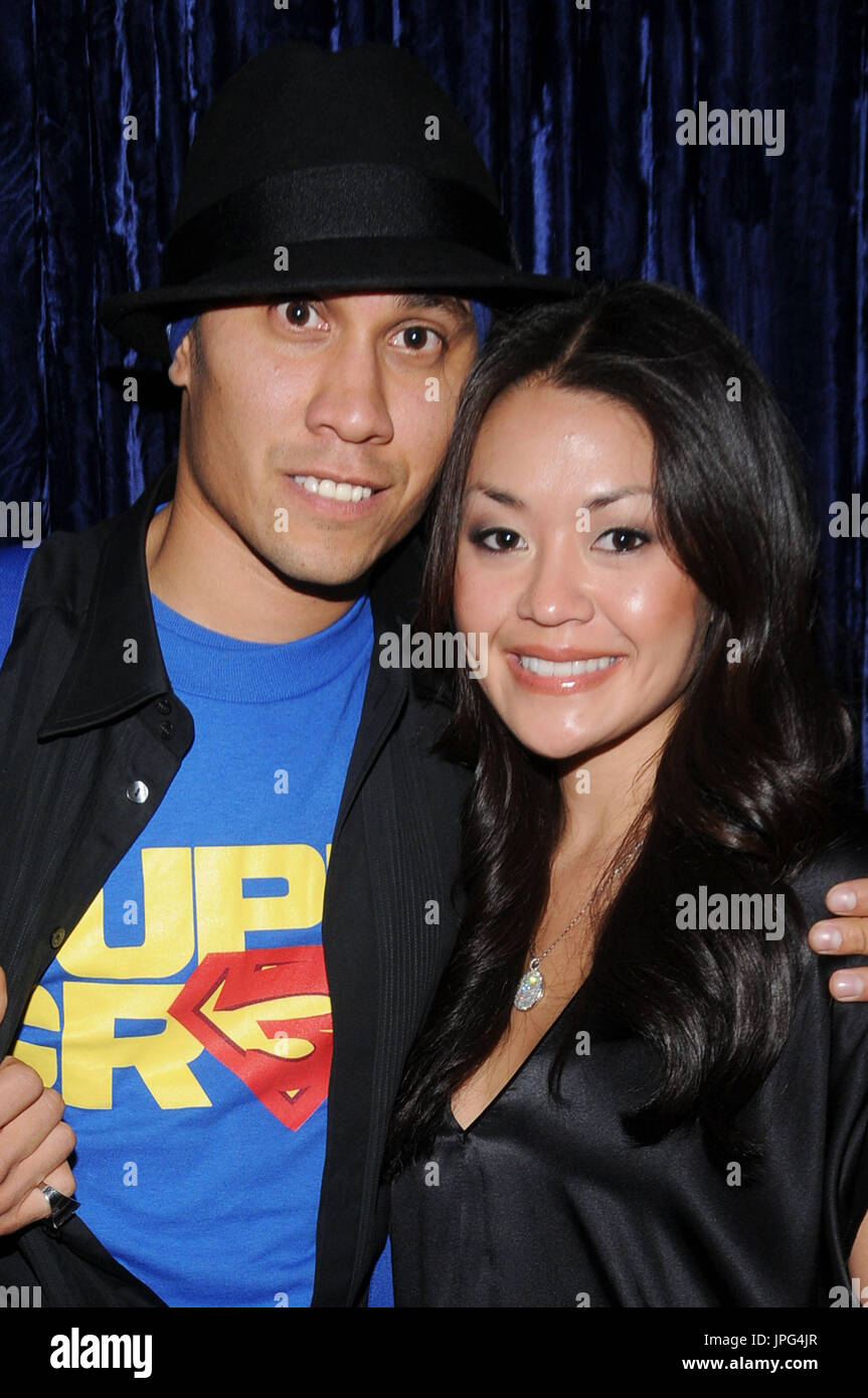 Taboo of the Black Eyed Peas and Wife Jaymie Dizon at the live taping ...
