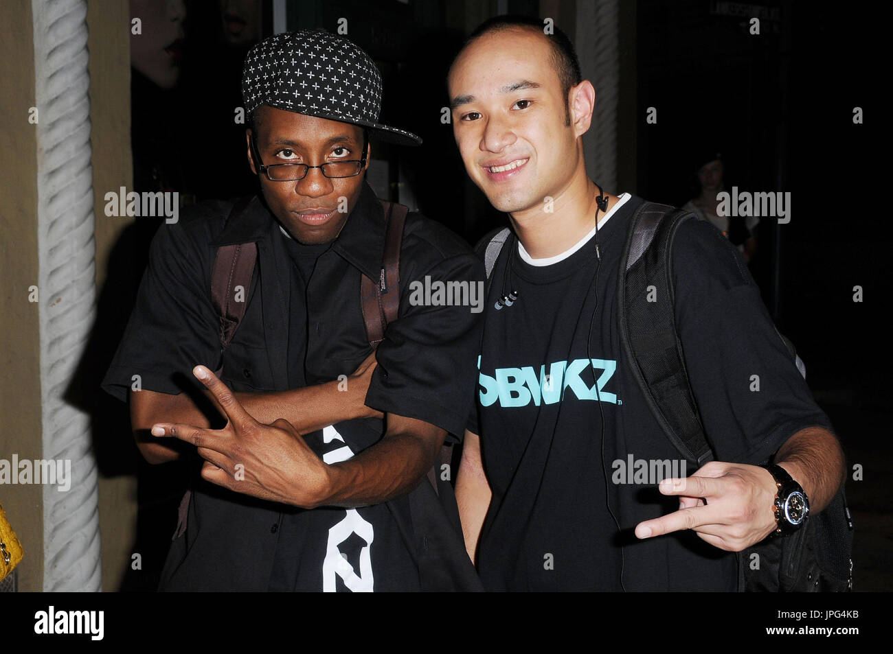 Kevin Brewer and Phi Nguyen of the Jabbawockeez at the Monsters of Hip ...
